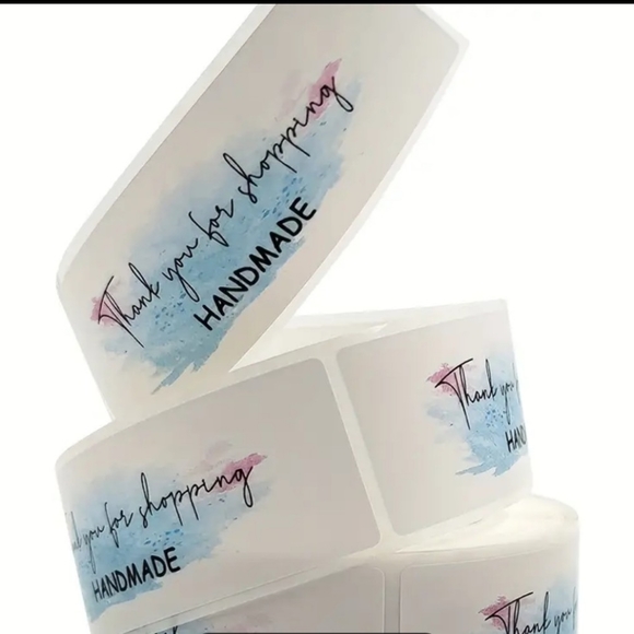 Handcrafted | Office | Handmade Thank You Stickers 50pcs Handcrafted ...